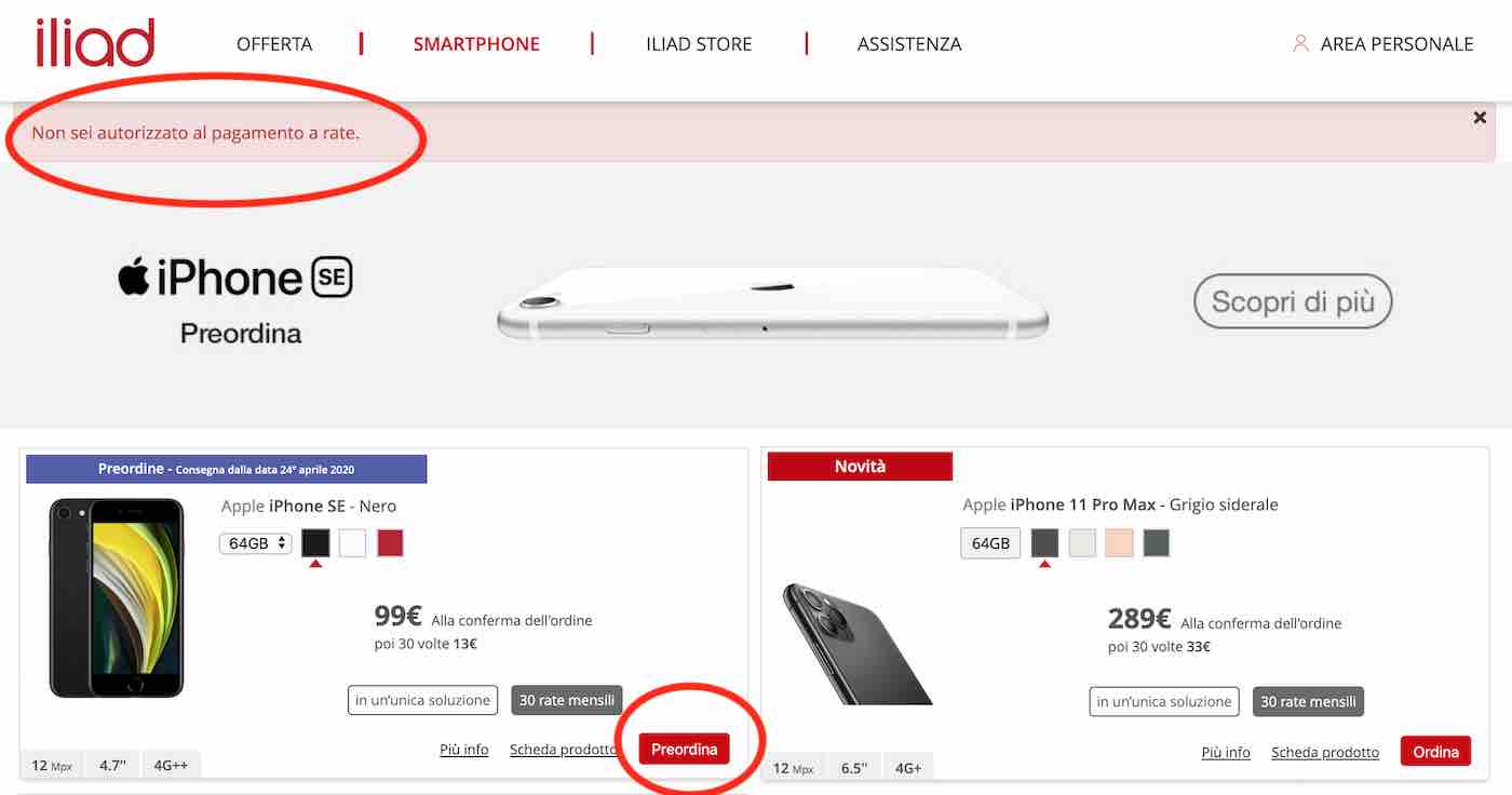 iPhone SE a rate con Iliad: come funziona l'offerta | ComparaSemplice.it