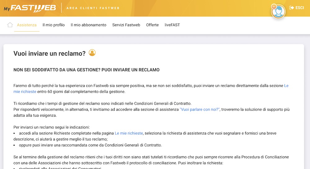 Reclami Fastweb: come effettuarli